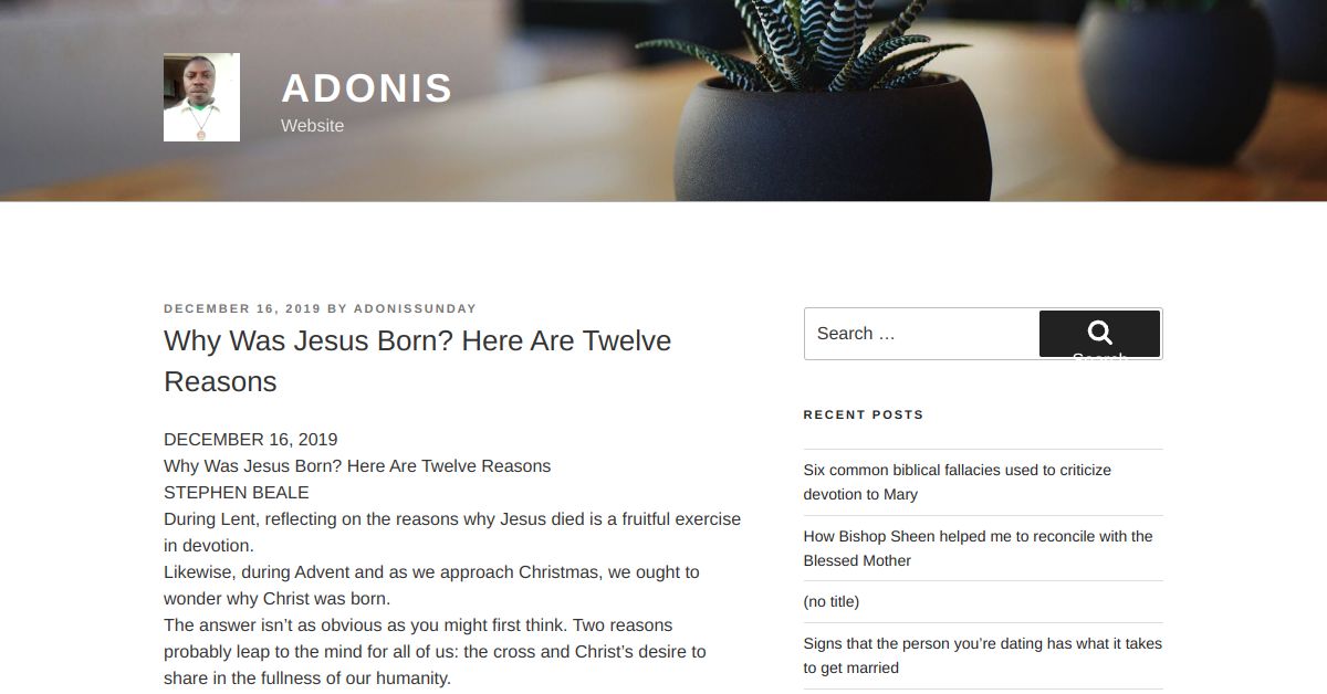 Why Was Jesus Born? Here Are Twelve Reasons – ADONIS
